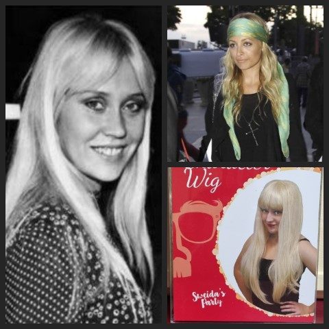 Wig, Long Blonde, ‘Anna Abba’, or ‘Nicole Richie’, new from ‘Deluxe ...